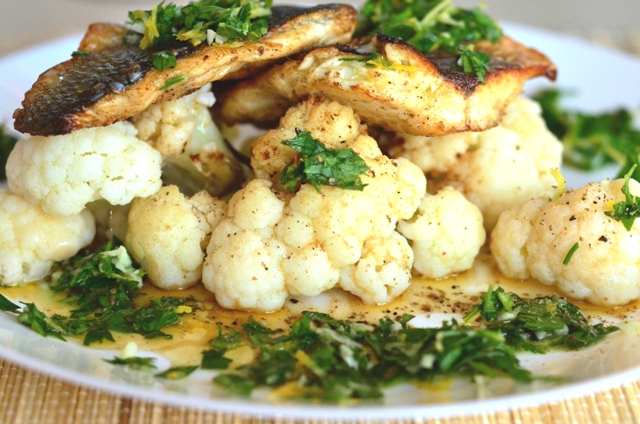 biban de mare, conopidă, gremolata | walk with the wok